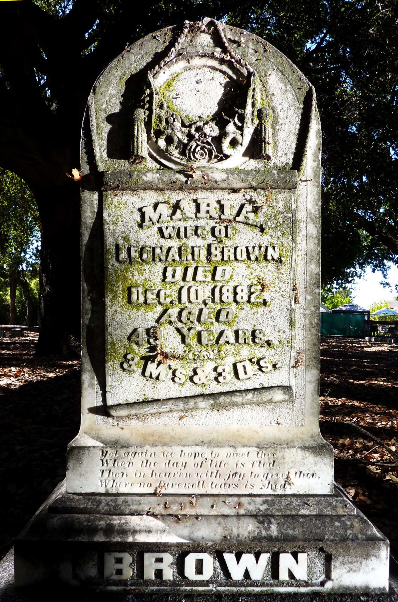 Maria Brown – Historic Union Cemetery