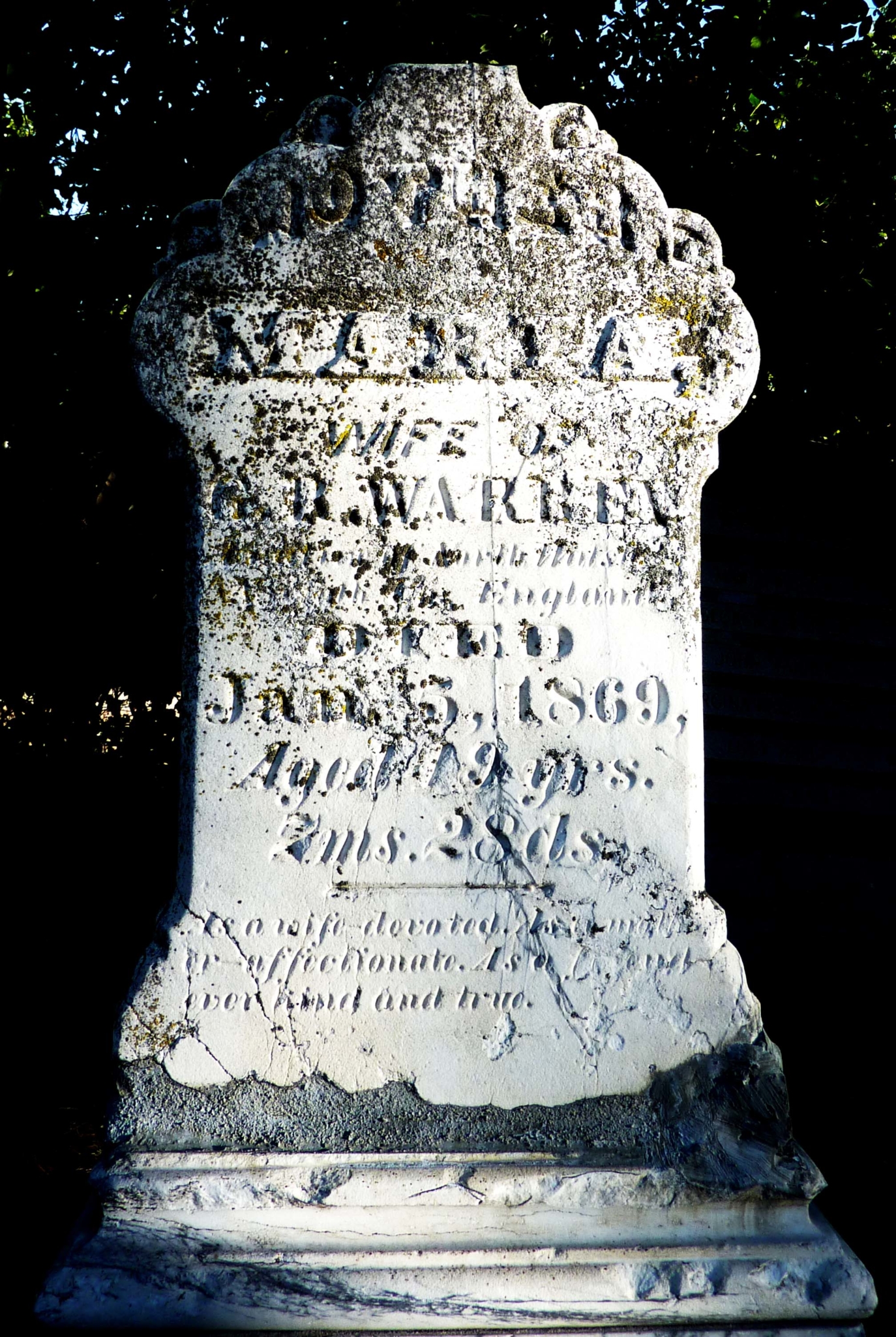 Maria Warren – Historic Union Cemetery